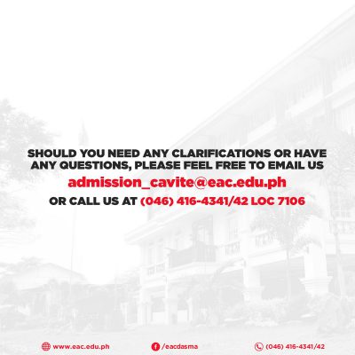 Admissions - Cavite Campus - Emilio Aguinaldo College
