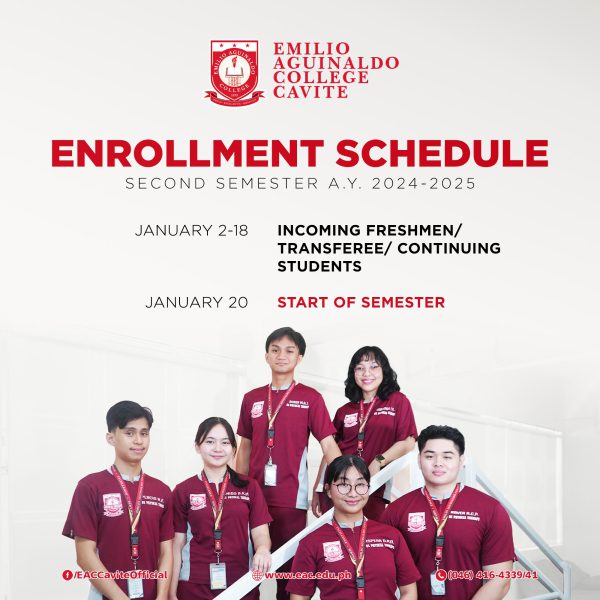 EAC Cavite Enrollment Schedule 2024-2025 – Emilio Aguinaldo College